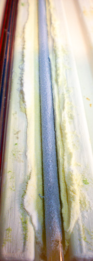 Murrini cane in a kiln: The rod mold - Morganica